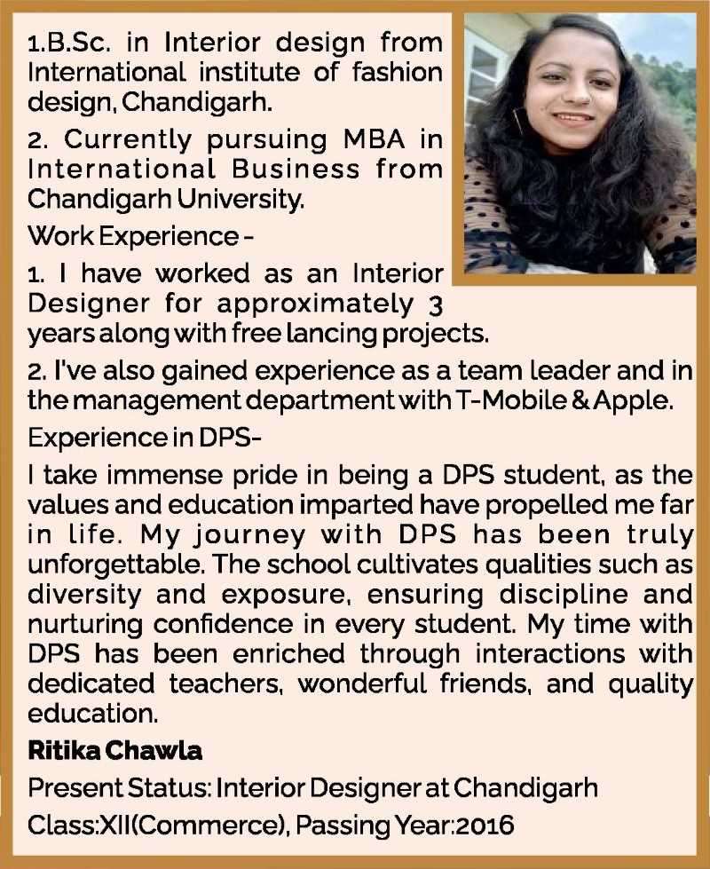 Notable Alumni - DPS Bathinda