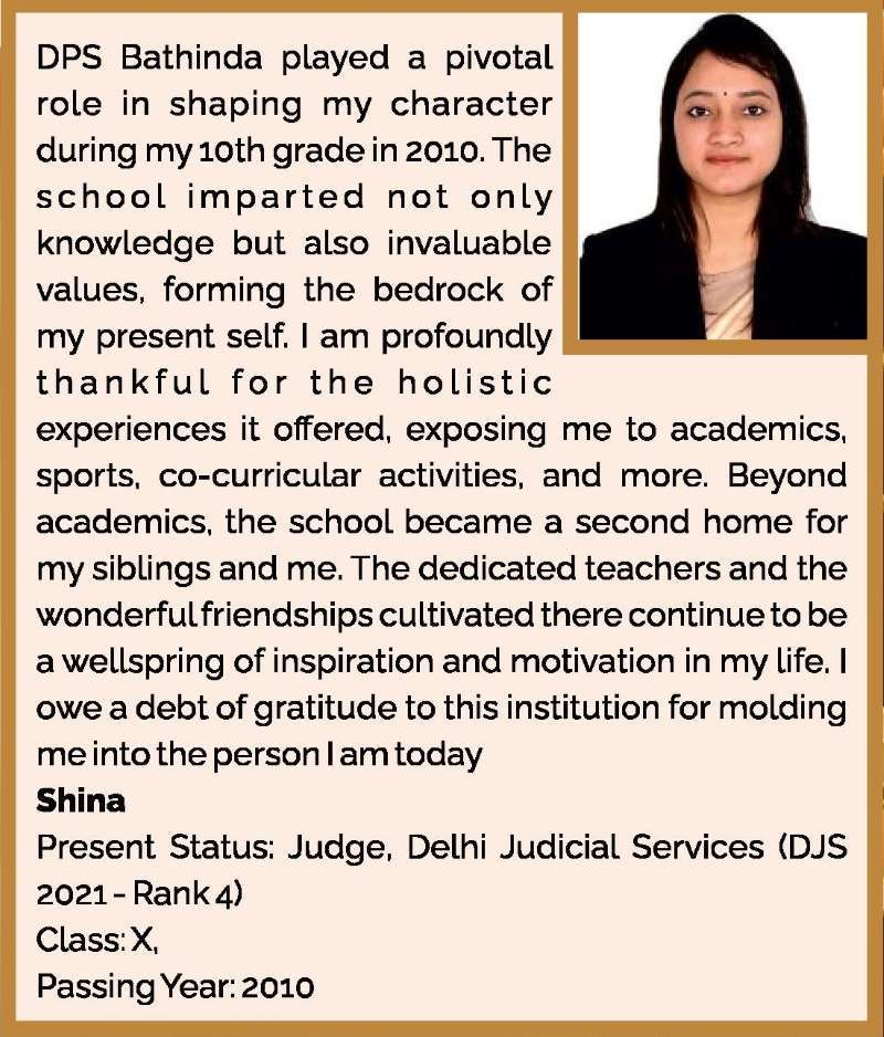 Notable Alumni - DPS Bathinda